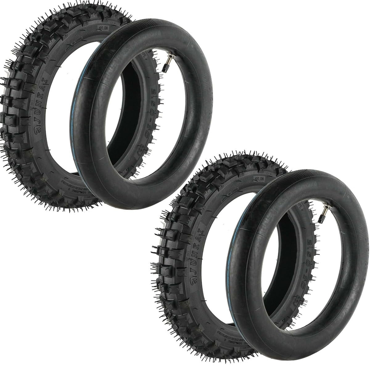 (2 Set) 2.5-10" Off-Road Tire and Inner Tube Set 2.50-10 Dirt Bike Tire ...