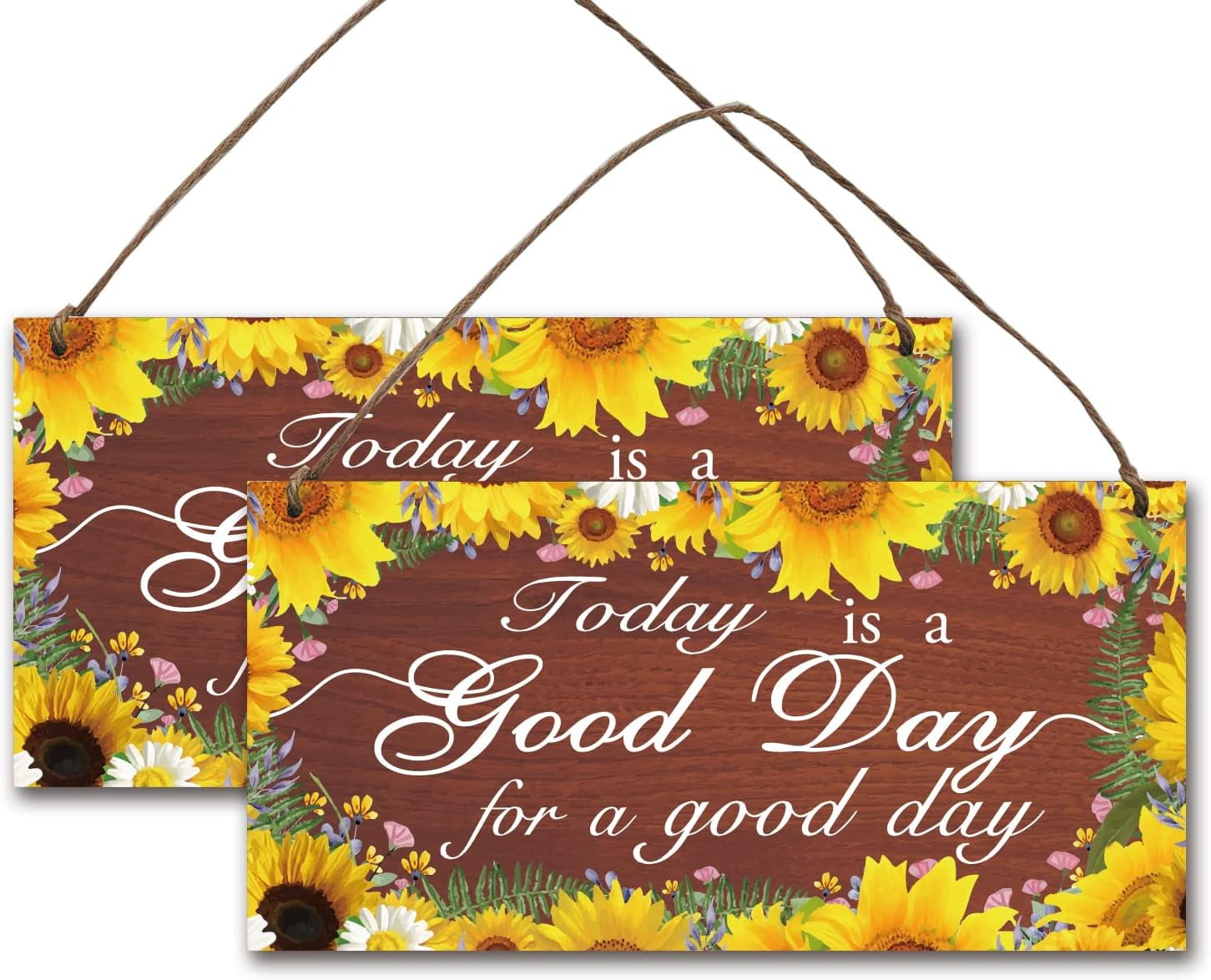 2 Set 2 Sets Sunflowers Front Porch Door Farmhouse Wall Decor Sunflower ...