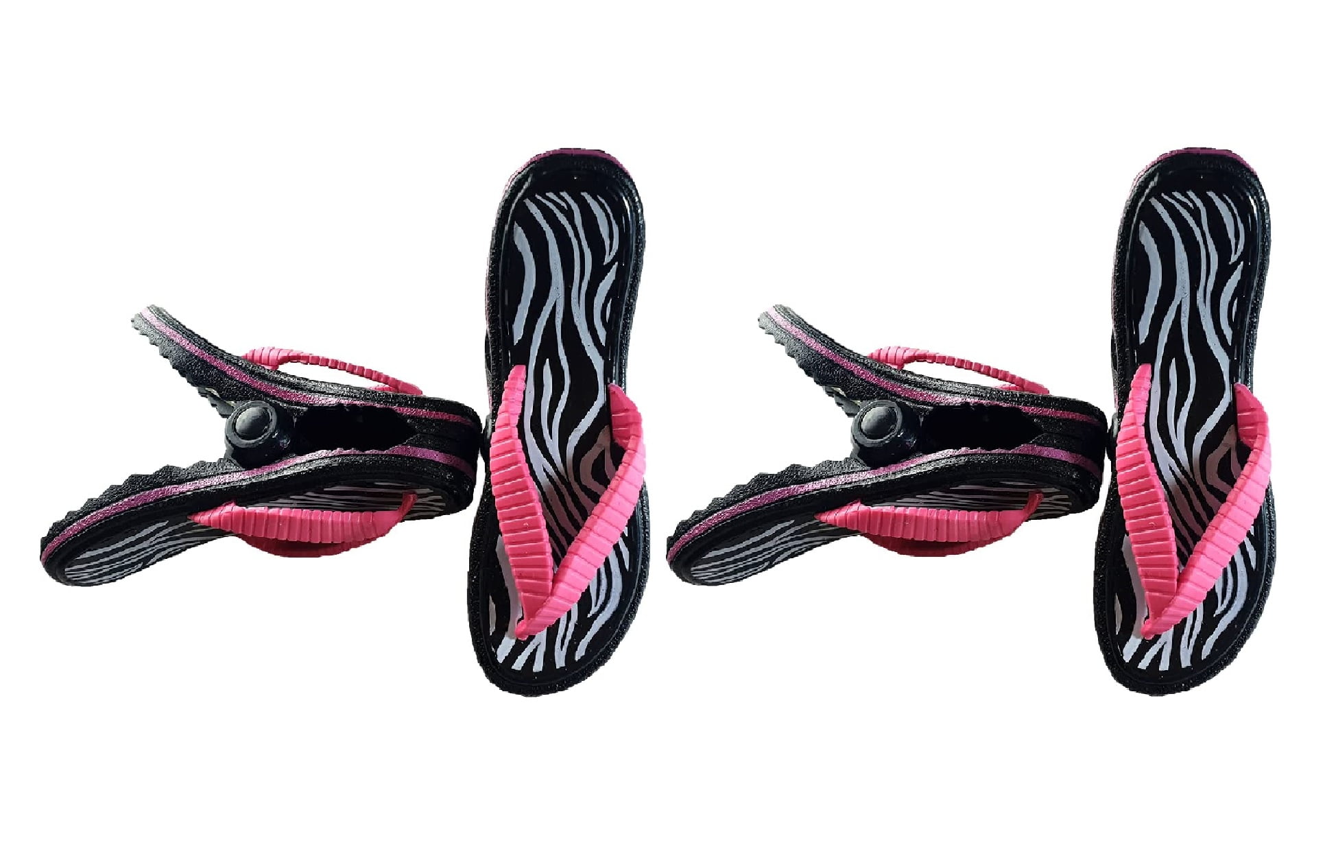 2 Set (4 Ct) Black Flip Flop Beach Towel Clips Jumbo Size for Beach ...