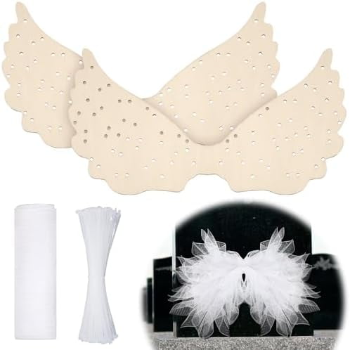 2 Set 4th of July Patriotic Angel Wings Wreath Craft Kits 2 DIY Wood ...