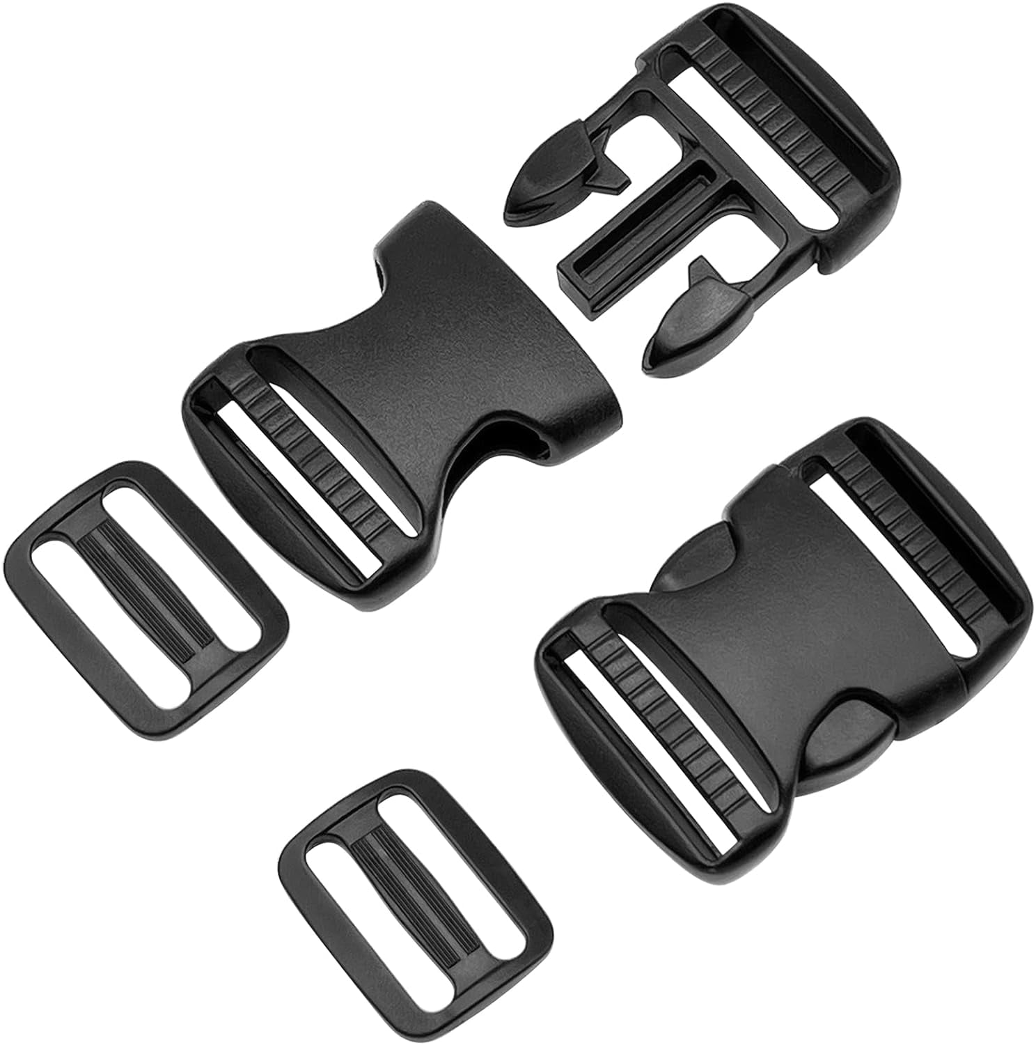 2 Set 50mm/2inch Plastic Side Release Buckles and Tri-Glide Strap ...