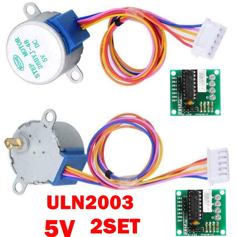 2-Set 5V Stepper Motor 28BYJ-48 Drive Test Module Board ULN2003 5 Line ...