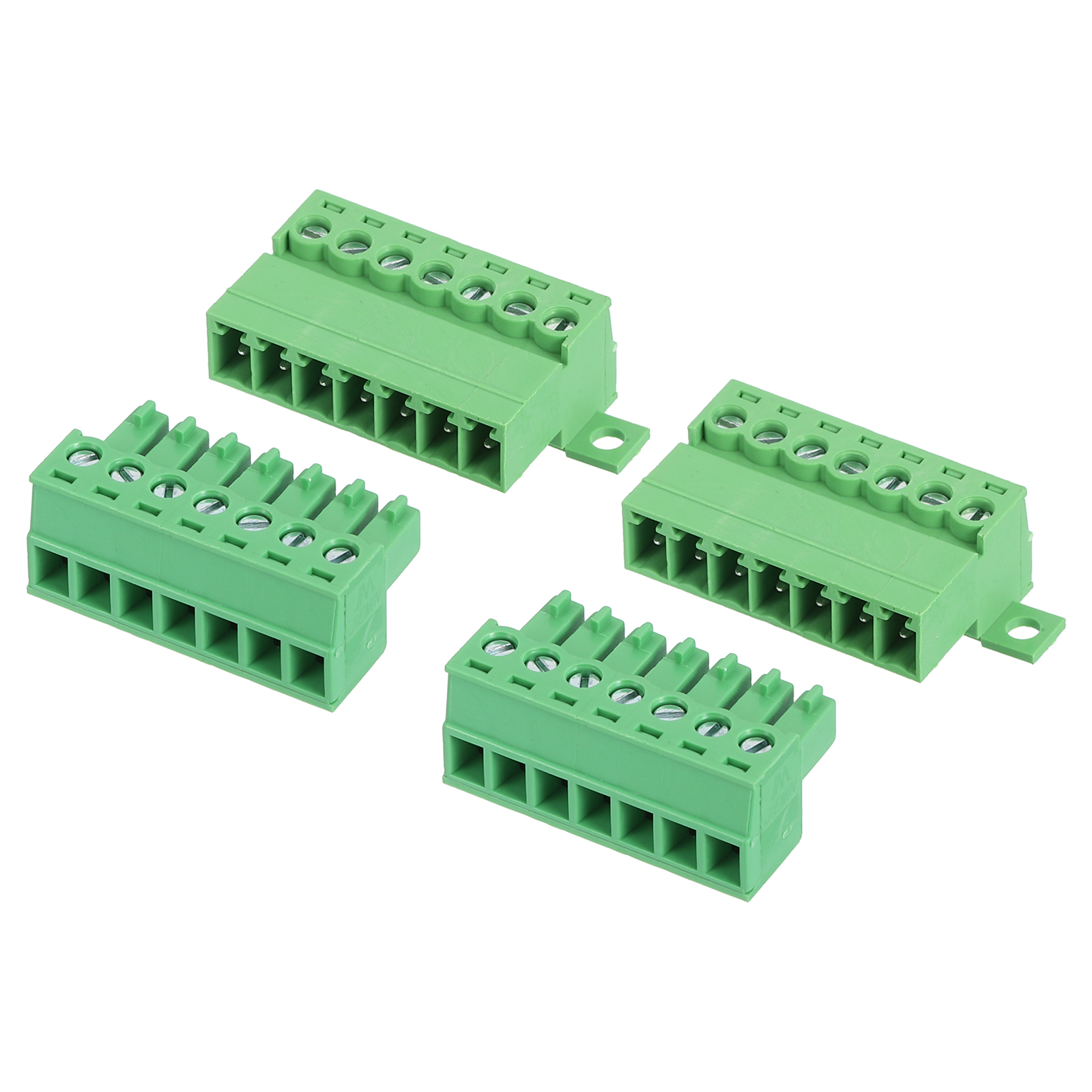 2 Set 7 Pin Screw Terminal Block Connector, 3.81mm PCB Mount Screw ...