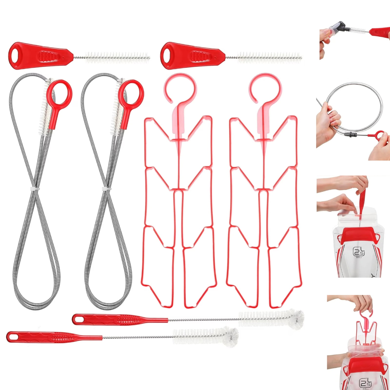 2 Set 8 in 1 Hydration Bladder Cleaning Kit Includes 3 Different ...