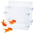 2 Set Acrylic Aquarium Divider Kit 11.8x11.8 Inch Clear Fish Separator ...