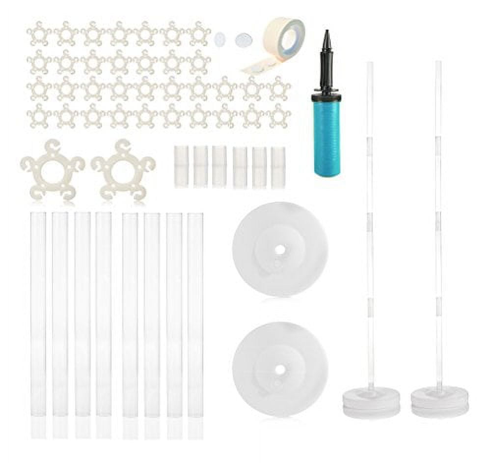 2 Set Balloon Column Stand Kit Base and Pole 4 Feet Height Balloon ...
