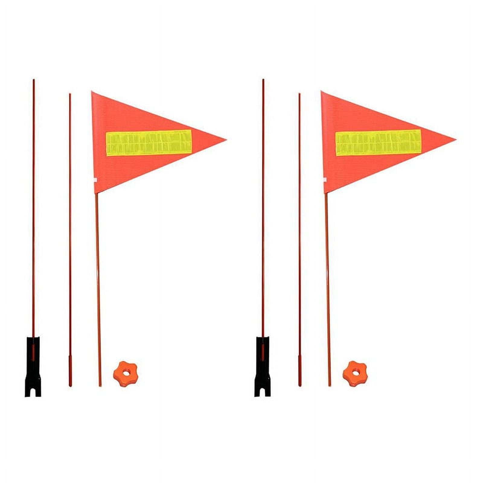 2 Set Bike Flag with Fiberglass Pole Mounting Bracket,Adjustable Length ...