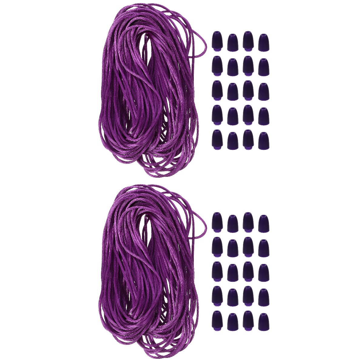 2 Set Braided Rope Connection Buckle Necklace Dreadlock Braiding Craft ...