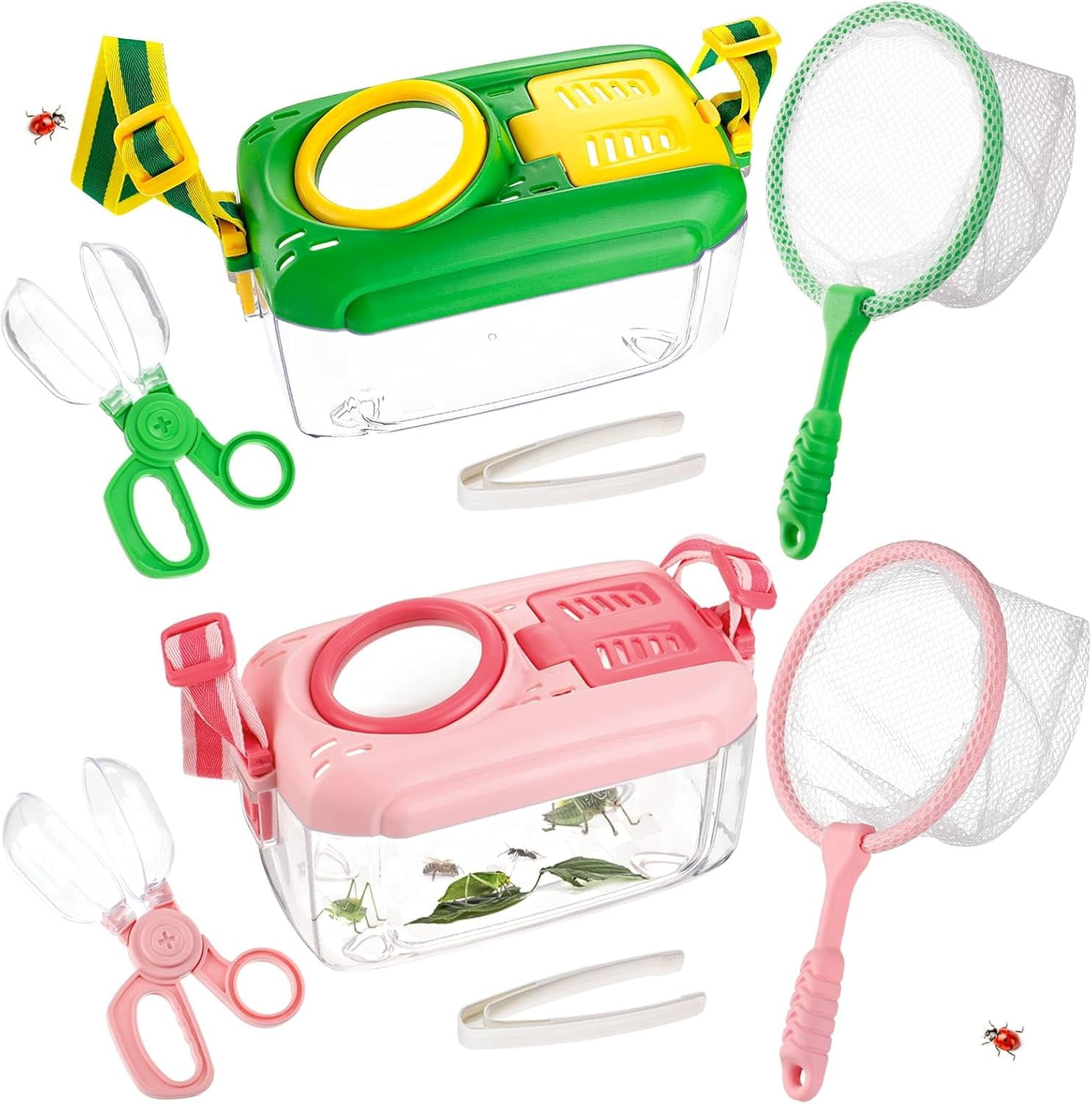 2 Set Bug Catcher for Kids- Educational Bug Catching Kit Including ...