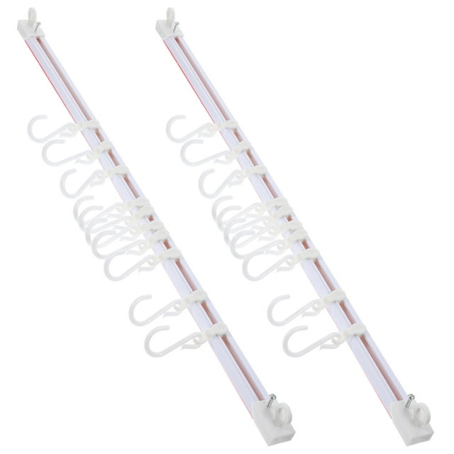 2 Set Cabinet Hooks Stick on Sliding Key Plastic Hangers Kitchen ...