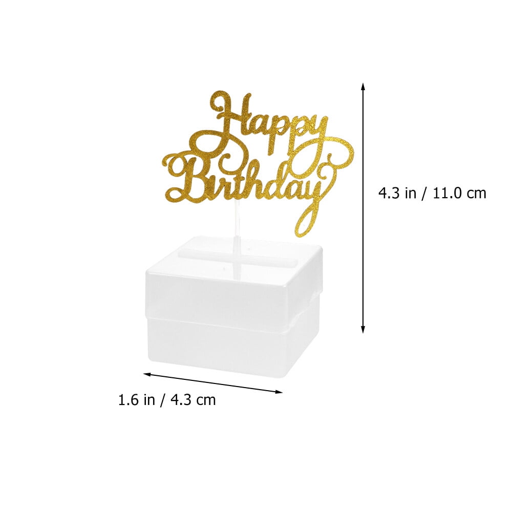 2 Set Cake Money Box Money Pulling Case with Birthday Cake Topper ...