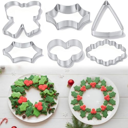 2 Set Christmas Wreath Centerpiece Cookie Cutters and Tree Cookies ...