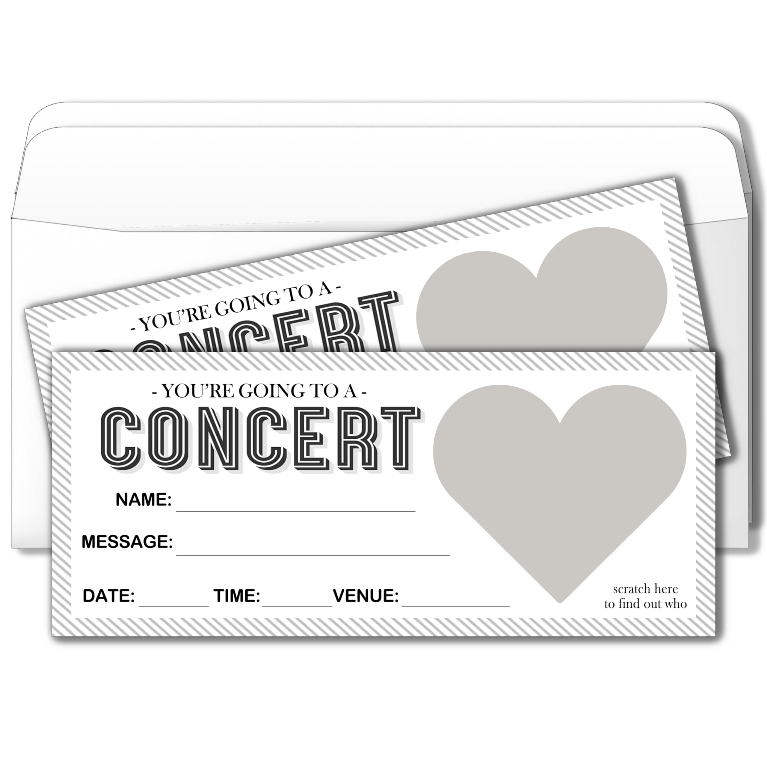 2 Set Concert Surprise Scratch Card, Surprise Revealed Card, 3 x 8 ...