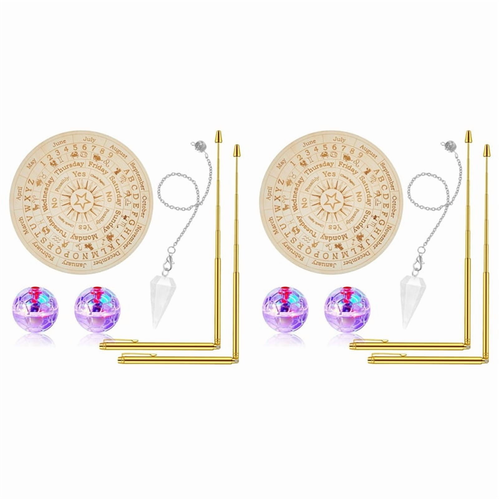 2 Set Copper Dowsing Rods Spiritual and Pendulum Board Kit for the ...