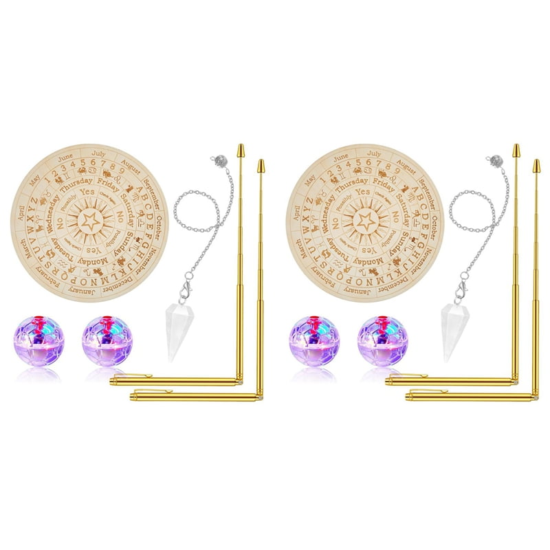 2 Set Copper Dowsing Rods Spiritual and Pendulum Board Kit for the ...
