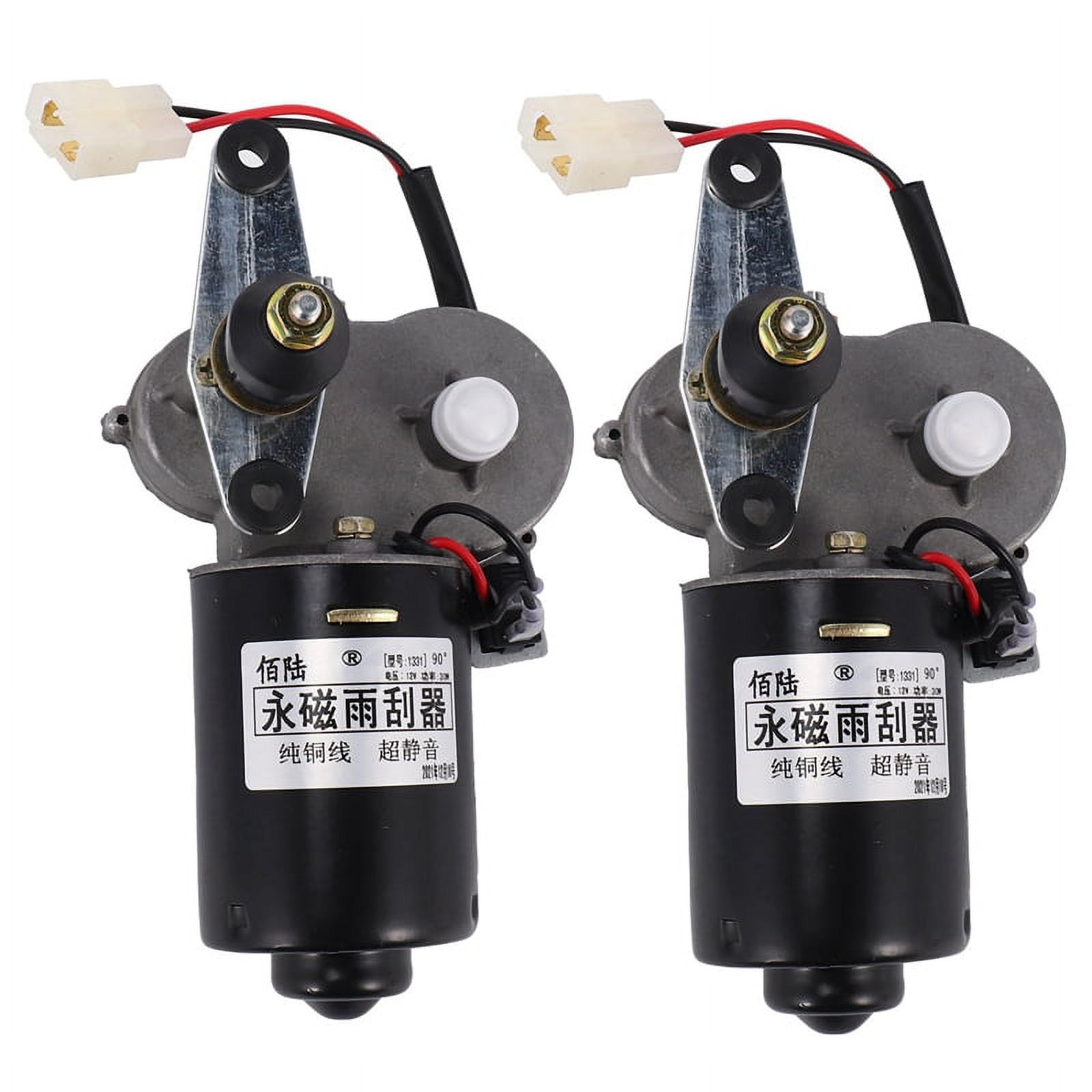2 Set DC12V 30W Universal UTV Electric Windshield Wiper Motor Kit Wiper ...