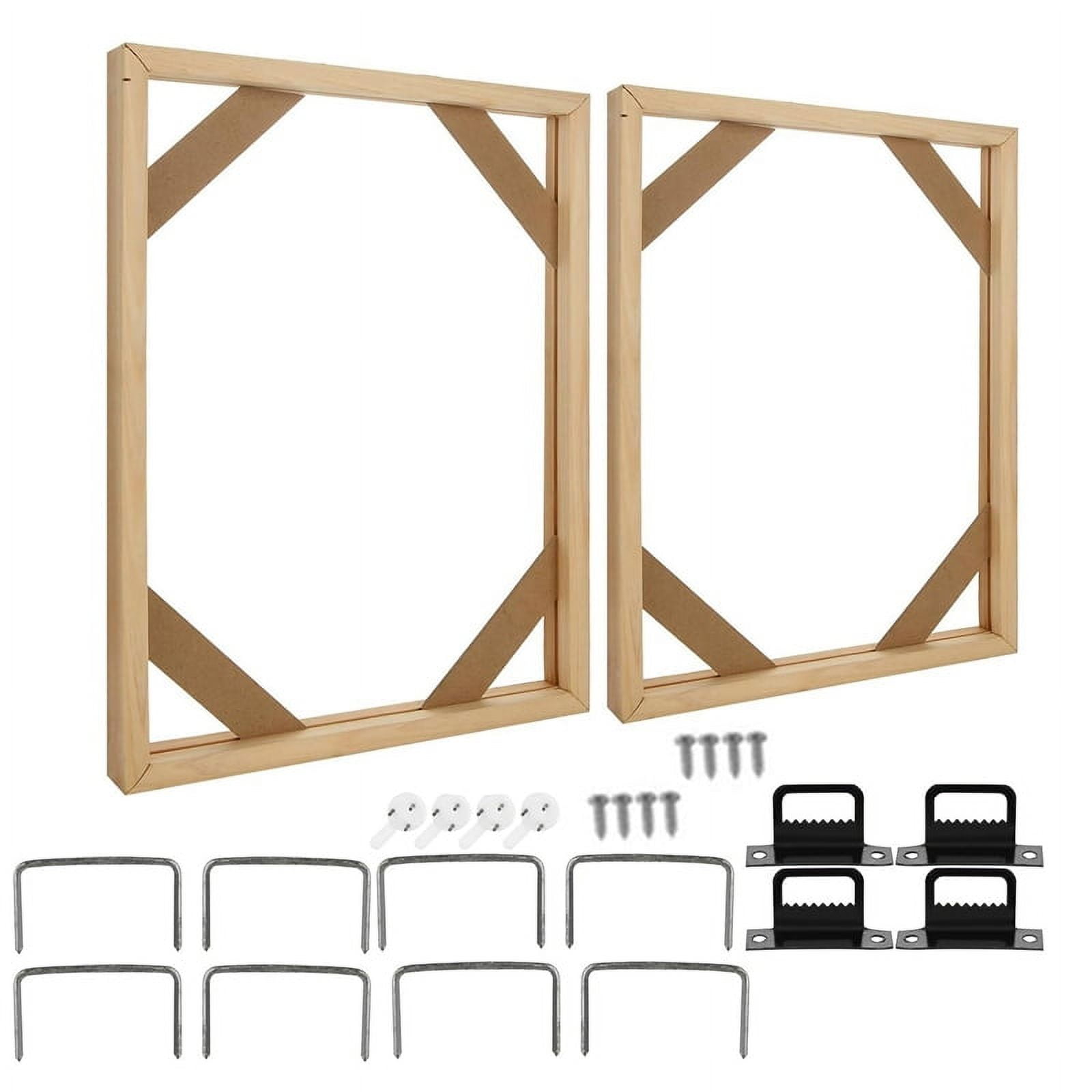 2 Set DIY Solid Wood Canvas Frame Kit, 16X20 Inch Canvas Frame ...
