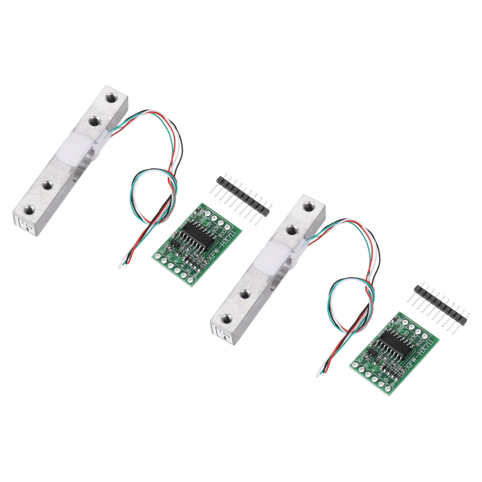2 Set Digital Load Cell Weight Sensor 1KG + HX711 Module Weighing ...