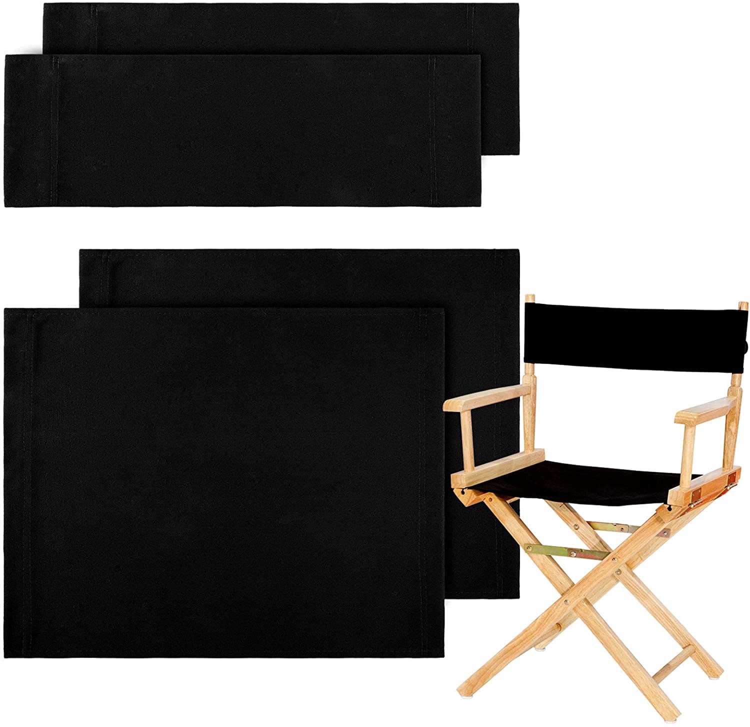 2 Set Directors Chair Canvas Replacement, Makeup Seat and Back ...