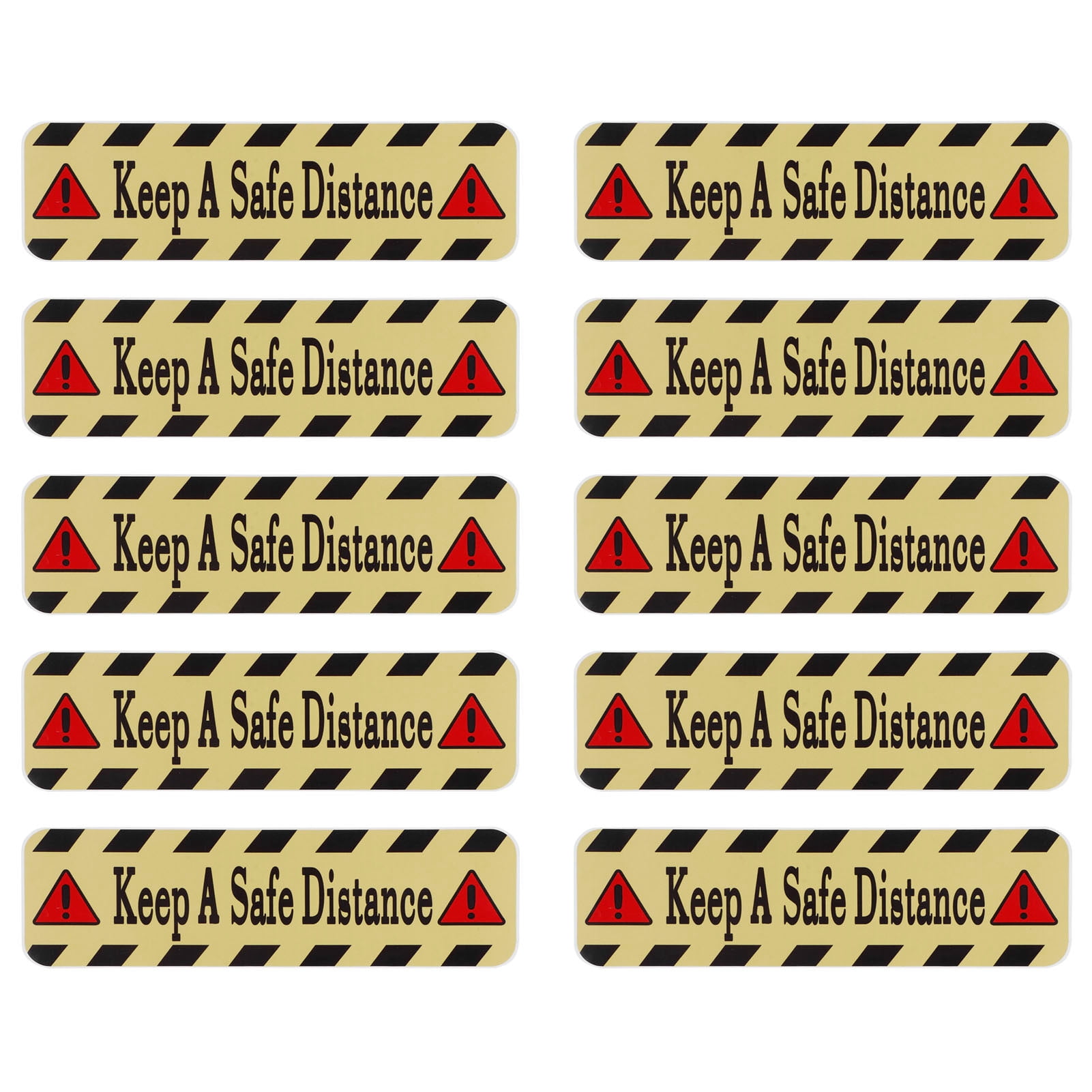 2 Set Distancing Floor Warning Decals Safety Floor Sign Marker for Mall ...