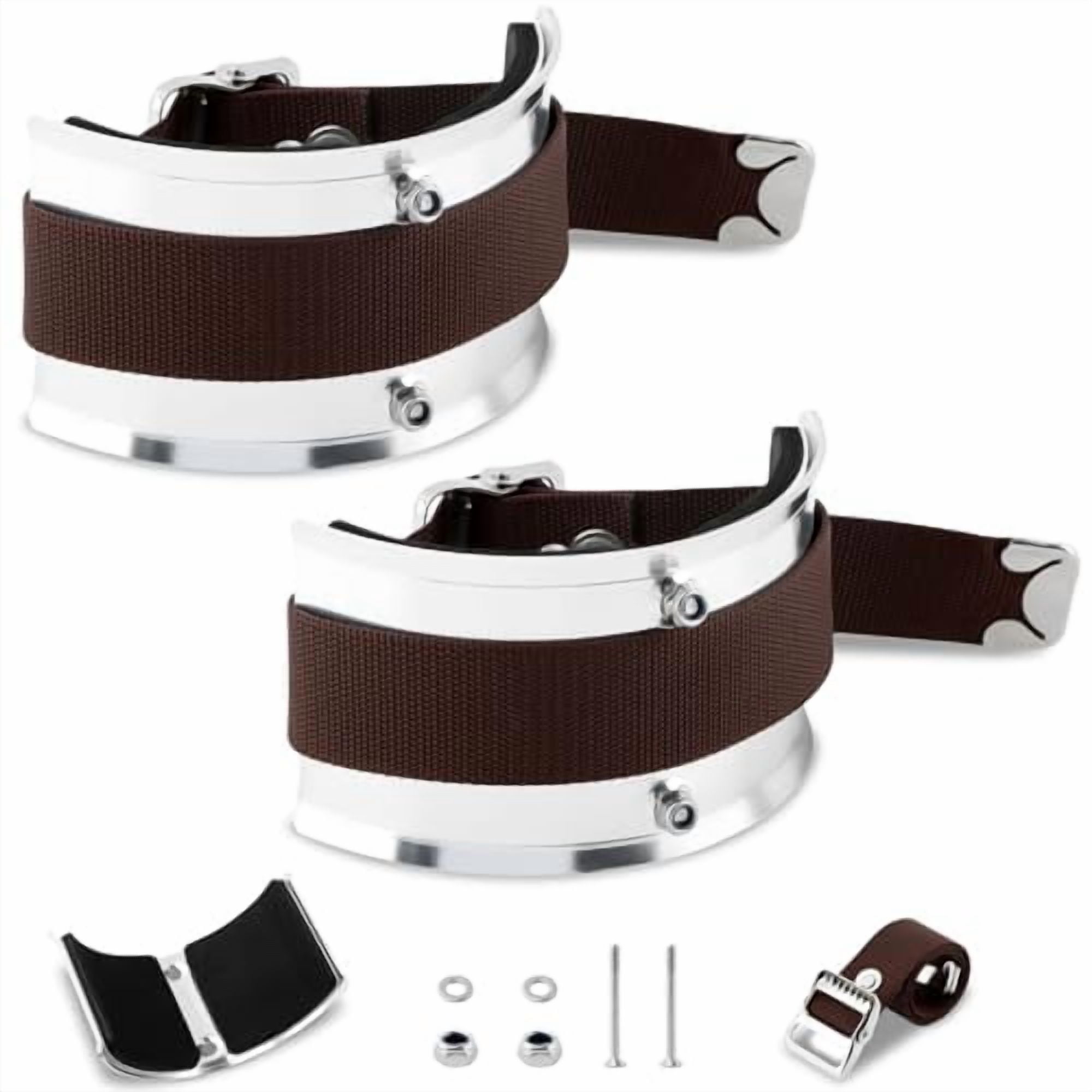 2 Set Drywall Stilt Replacement Kit: 2 Curved Metal Plates + 2 ...