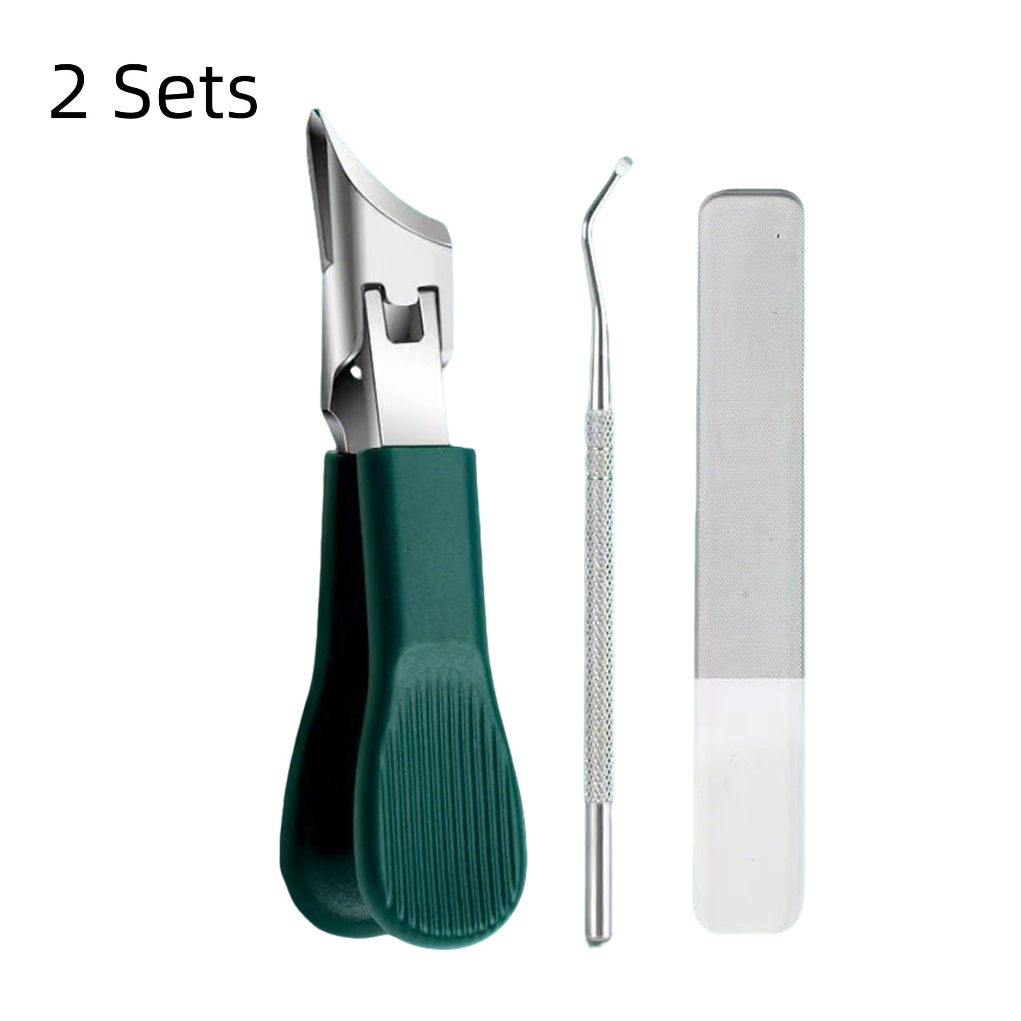 2-Set Eagle Beak Beveled Nail Clipper Kit, Slanted Jaw Anti-Splash ...