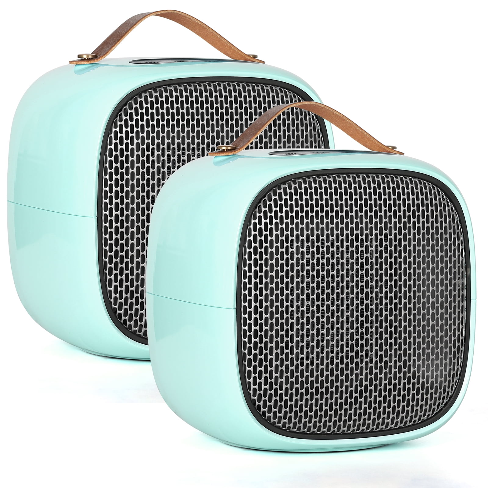 2-Set Electric Ceramic Space Heater with Thermostat, Sky Blue - Walmart.com