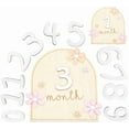 2 Set Flower Baby Monthly Milestone Card 6.3x6.3 Set of Baby Months ...