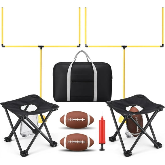 2 Set Football Goal Post Yard Football Chairs Outdoor Games Outdoor ...