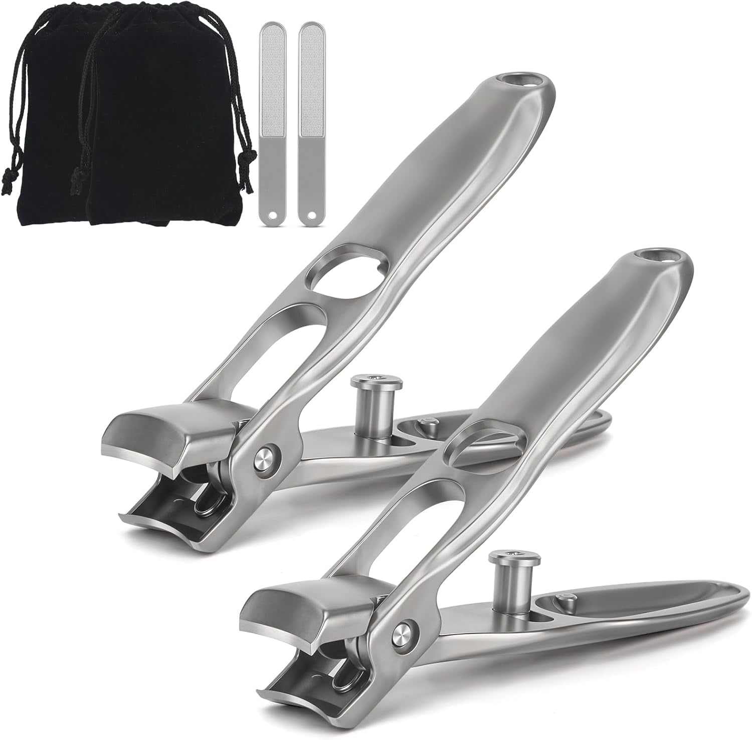 2 Set German Nail Clippers for Men Fingernail Clipper Heavy Duty ...