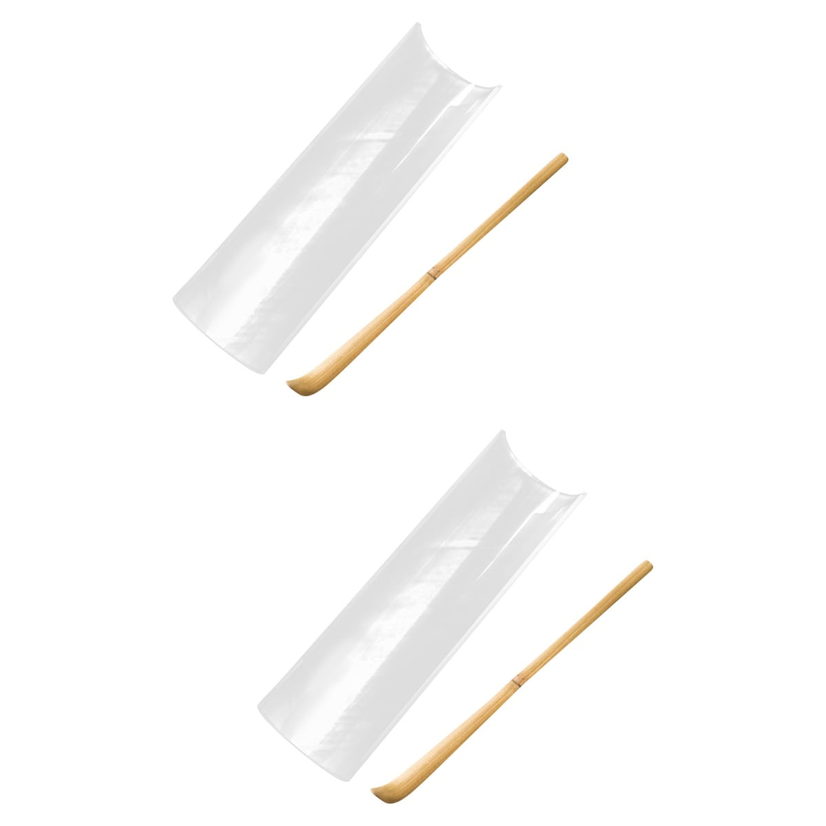 Qiysamall 2 Set Glass Tea Tools Utensils Holder Spoons Ceremony Kung Fu ...