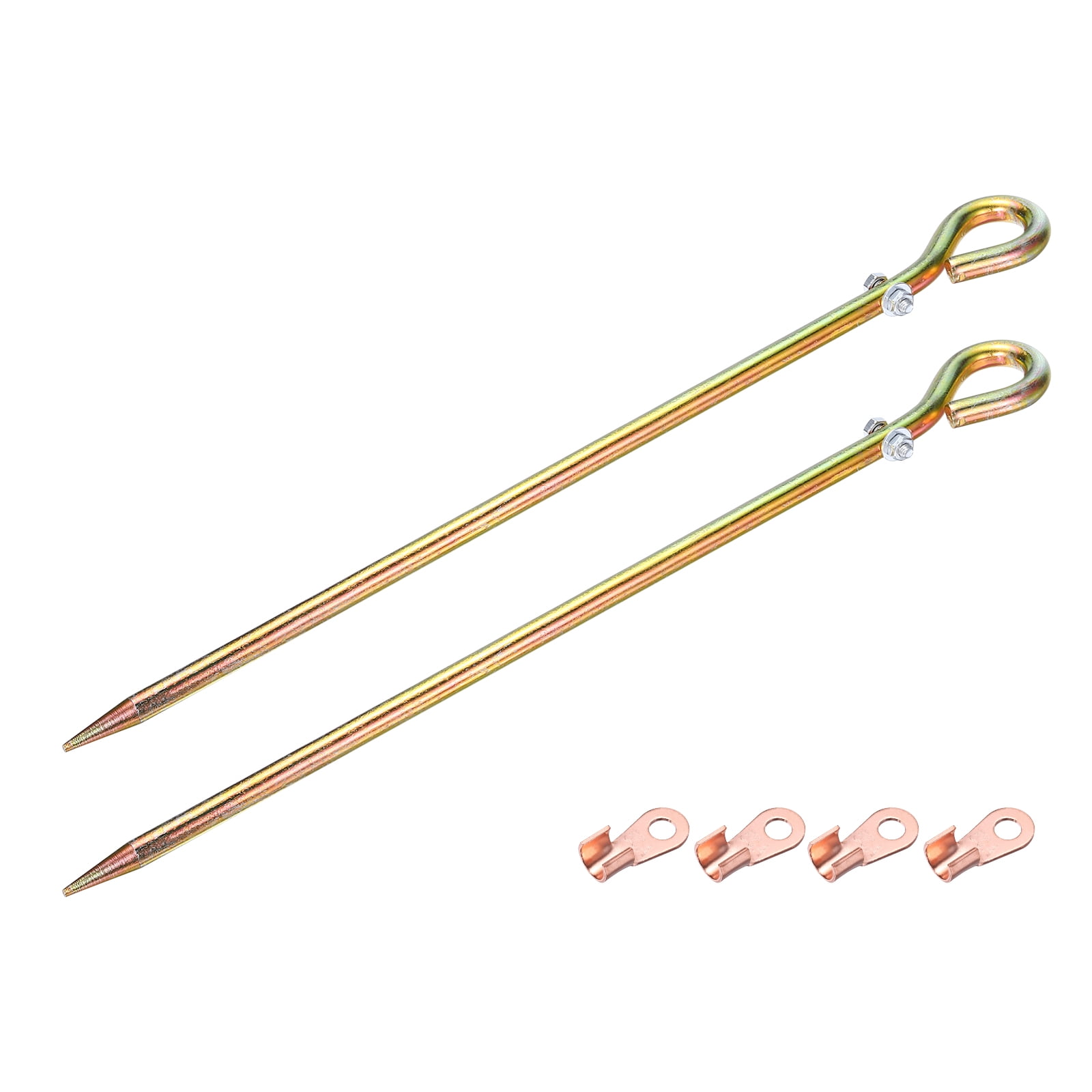 2 Set Ground Rod Colored Zinc Galvanized Grounding Pin 1.44ft 2 Cooper ...