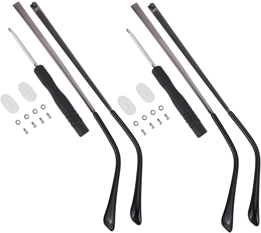 2 Set Gunmetal Glasses Temple Arms Eyeglasses Replacement Leg ...