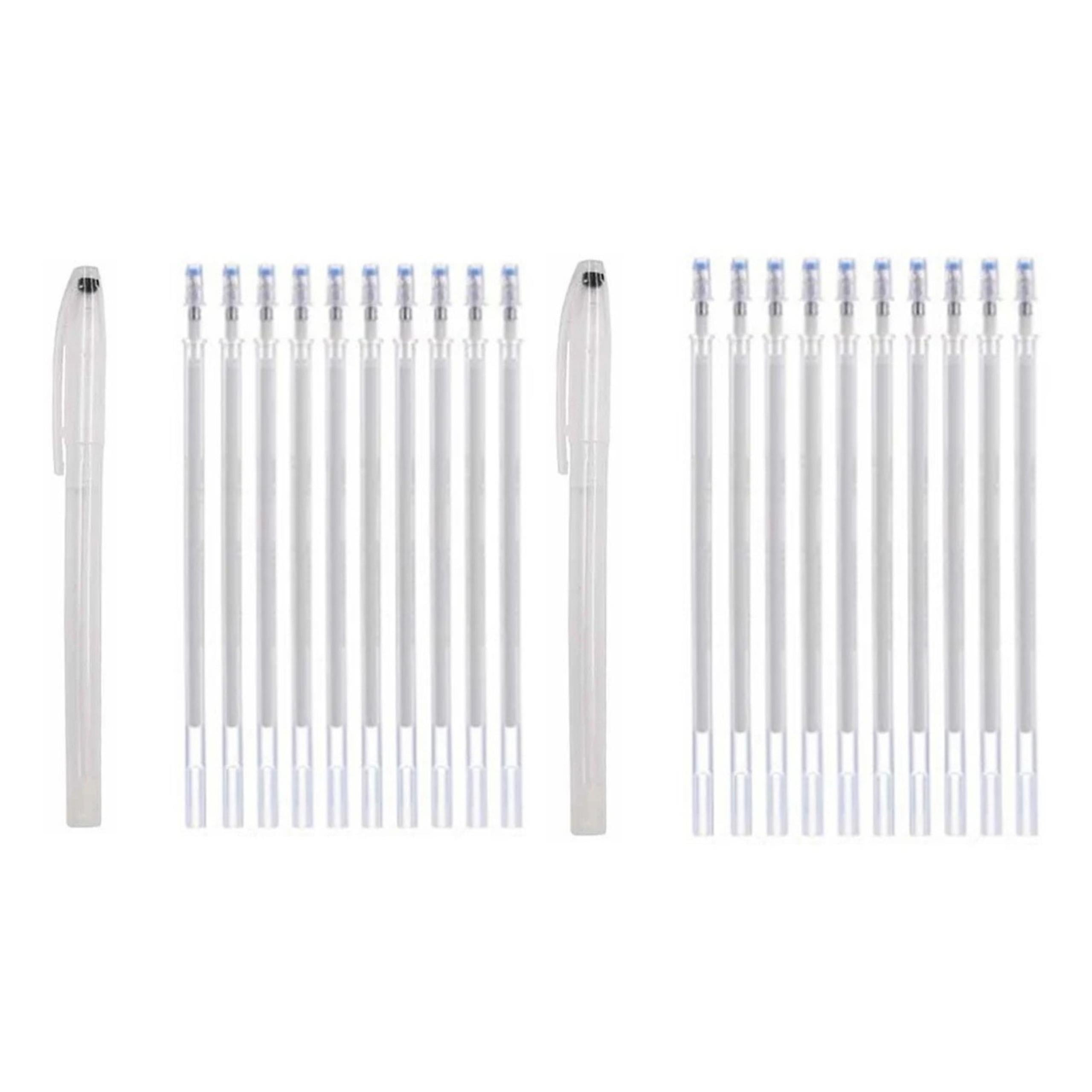2 Set Heat Erasable Pens, 1 Pieces Fabric Marking Pens with 10 Refills ...