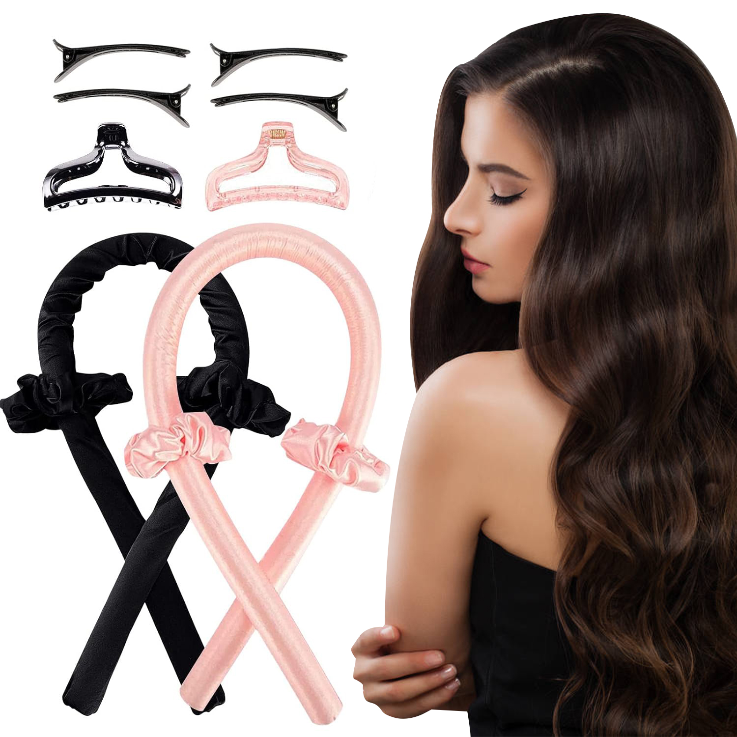 Heatless Curler Hair,Heatless Curling Rod Heatless Curls Headband for ...