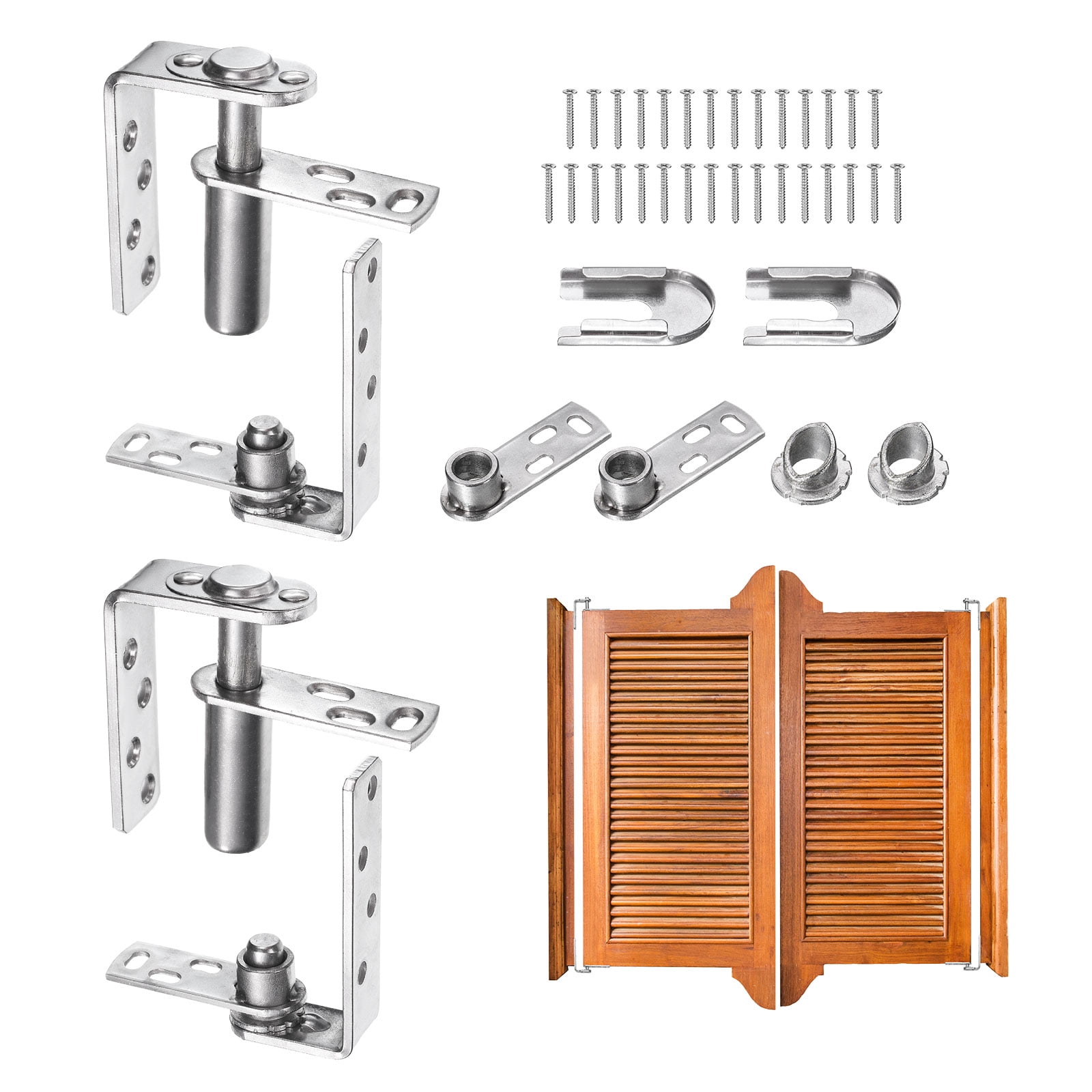 2 Set Heavy Duty Saloon Door Hinges, Self-Return Cafe Door Hinge 304 ...