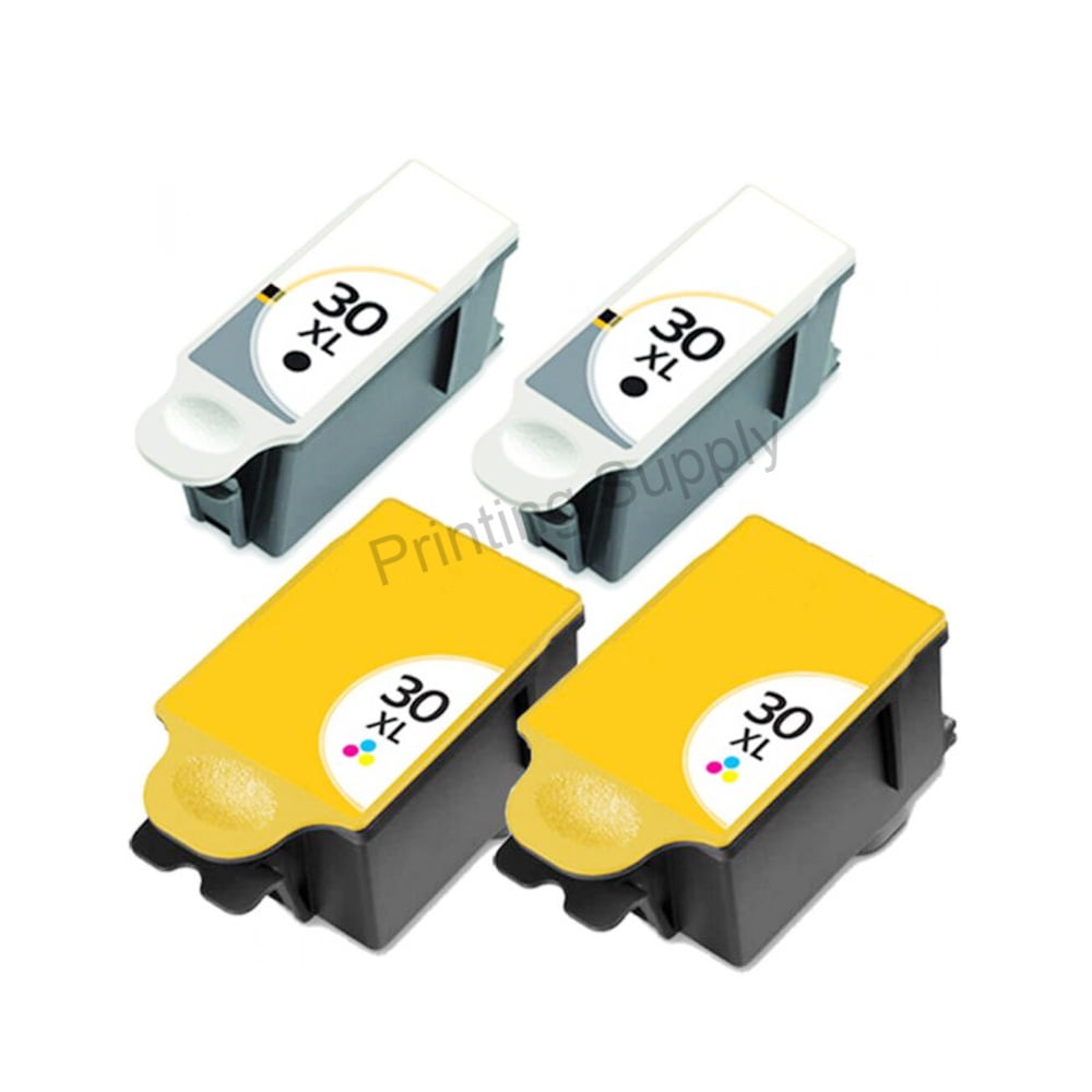 2 Set High-Yield BK&Color Ink for Kodak 30XL - Fits ESP 3.2 C310 C315 ...