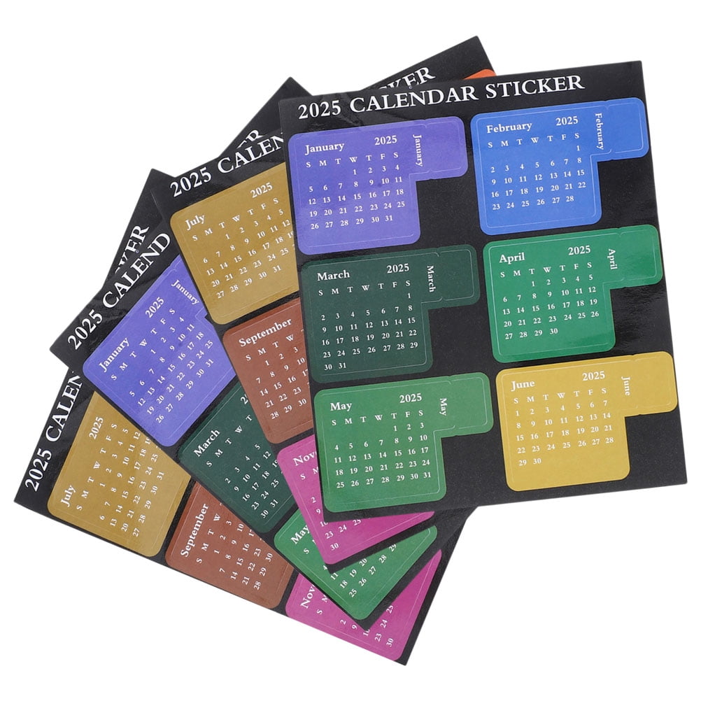 Colorful Monthly Calendar Stickers for Planners, Journals, and ...