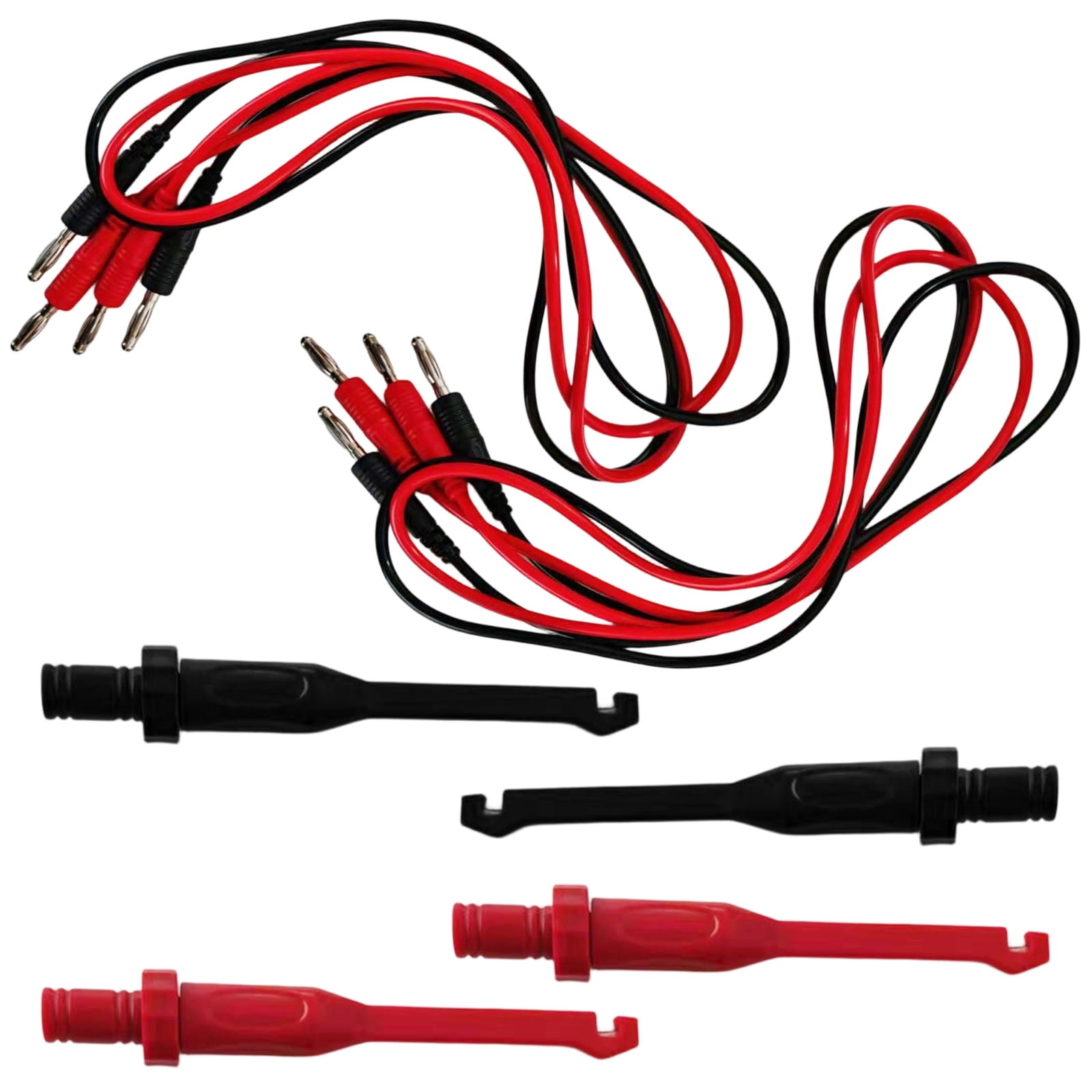 2 Set Insulated Piercing Probe Clips, 4mm Banana Plug Automotive Leads ...