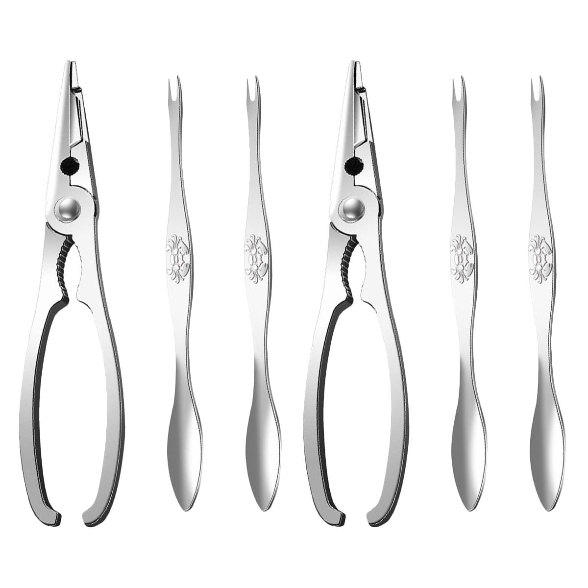 2 Set Kitchen Appliances Crab Claws Tools For Eating Seafood Metal ...