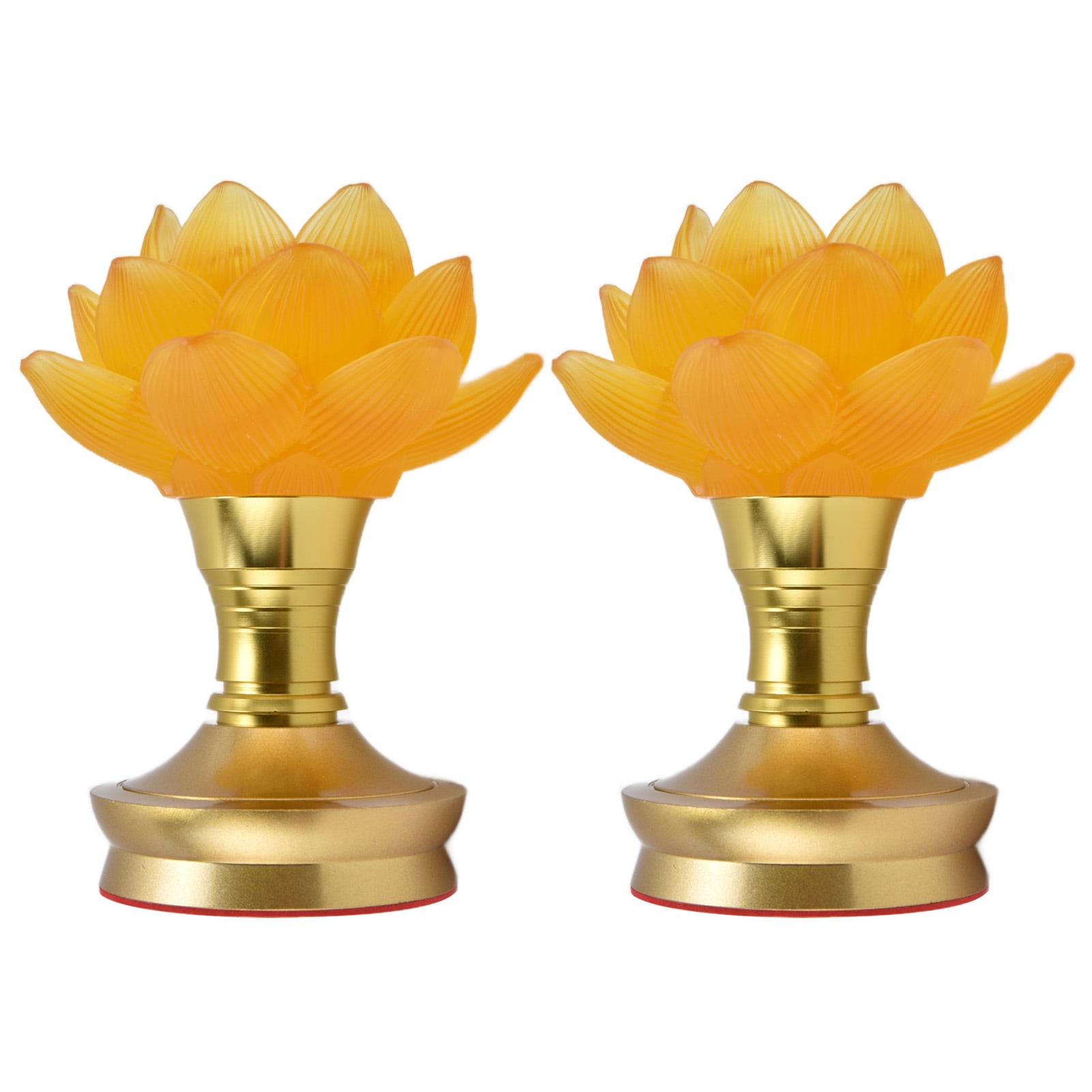 2 Set LED Buddhist Light 3 Color Adjustment Buddha Lamp Plug In Flower ...