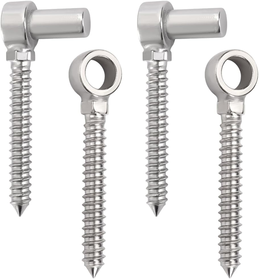 2 Set M12 304 Stainless Steel Gate Hinges Hook and Eye Gate Hinges with ...