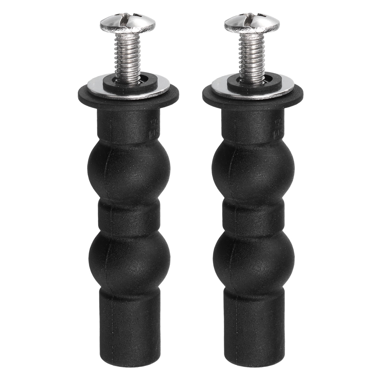 2 Set M6 Toilet Seat Hinges Screws, Expanding Rubber Bolt Top Nuts Set ...