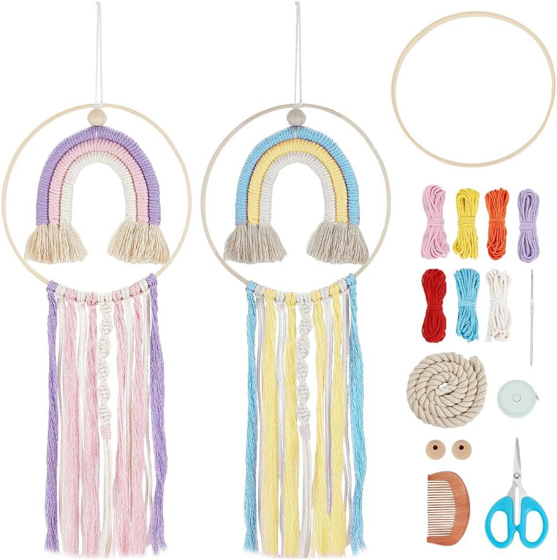 2 Set Macrame Rainbow Kit Macrame Rainbow Boho Wall Decor Macrame ...