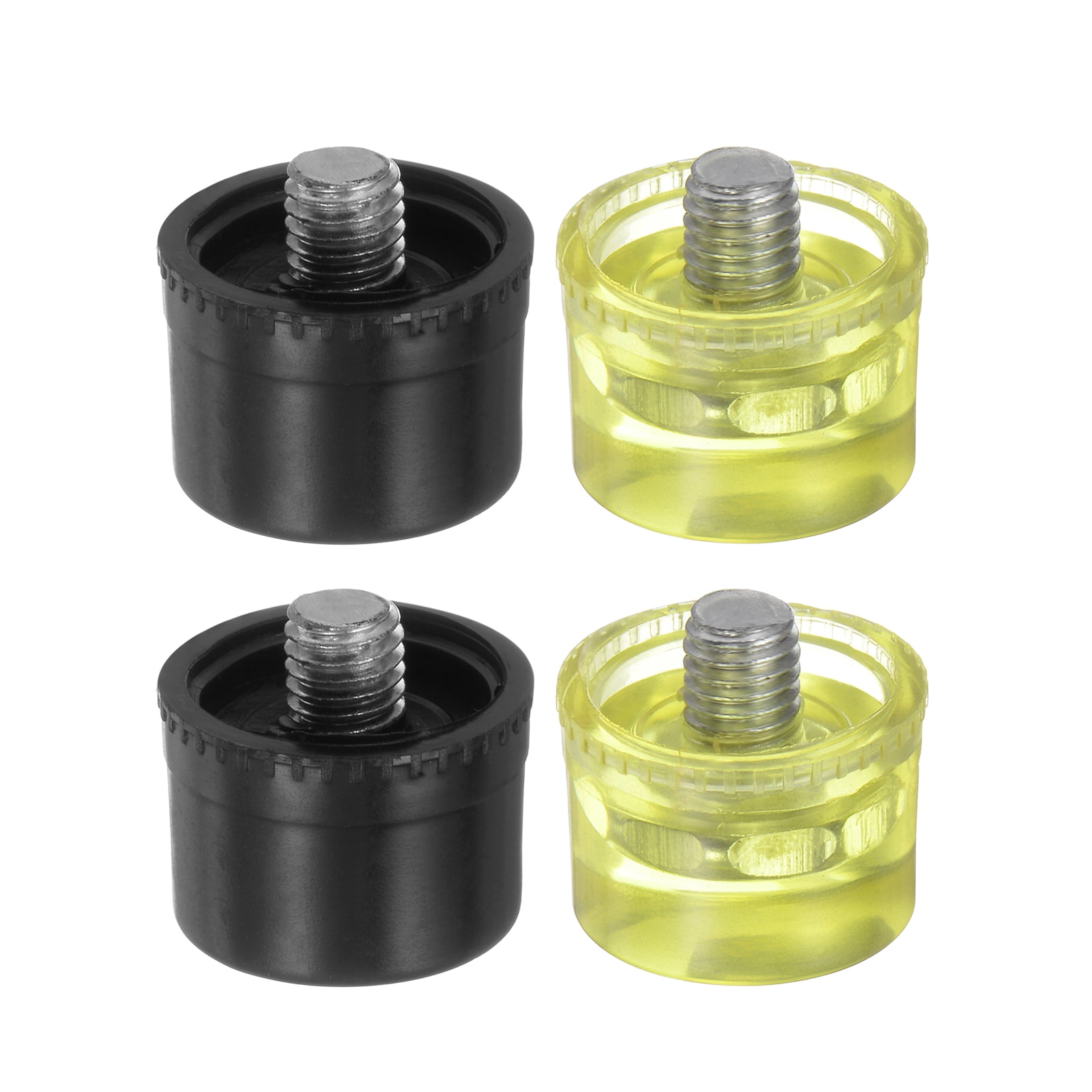 2 Set Mallet Hammer Replacement Heads 1" Dia Plastic & Polyurethane for ...