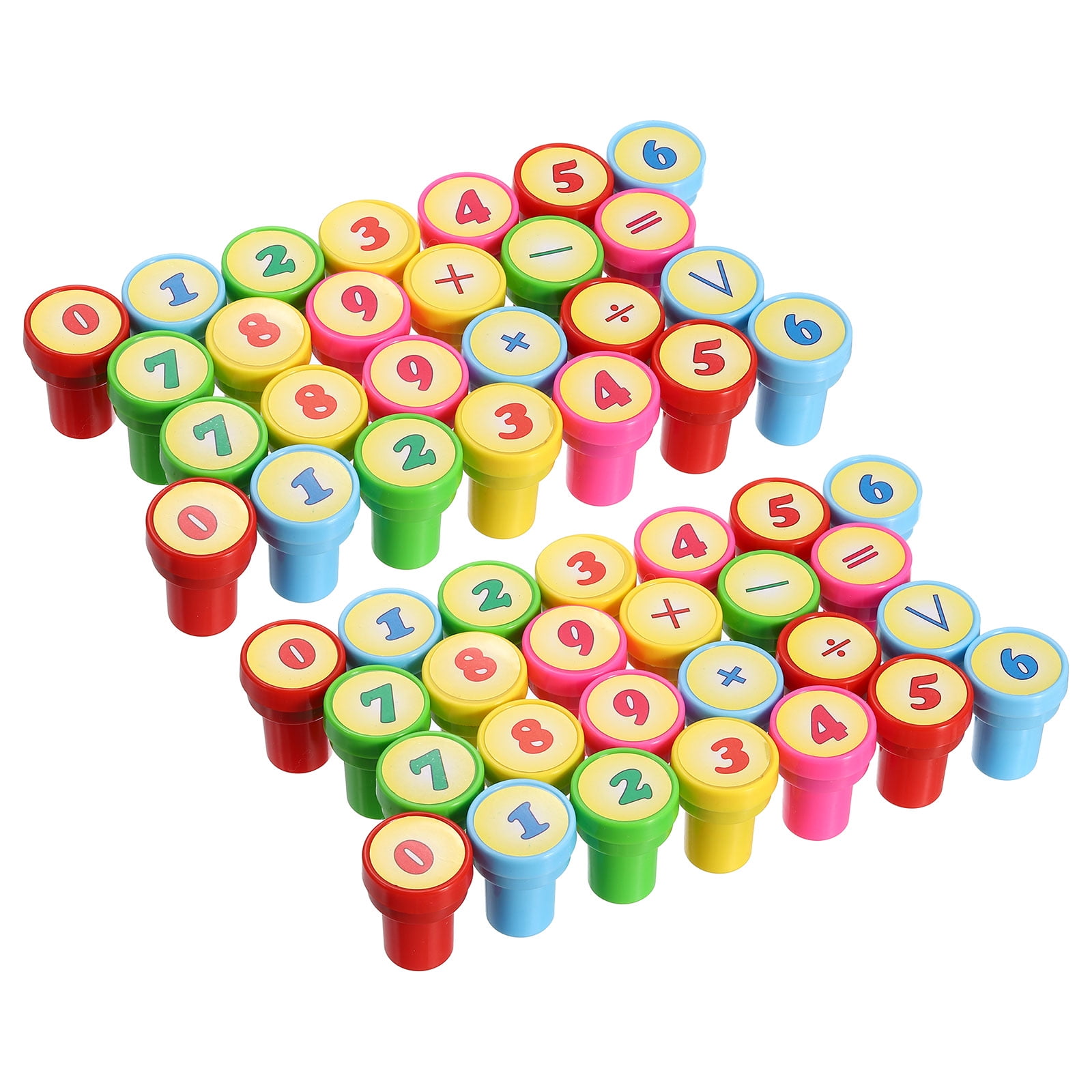 2 Set Number Stamps Self Inking, Numeral 0 to 9 Number Stamp Teacher ...