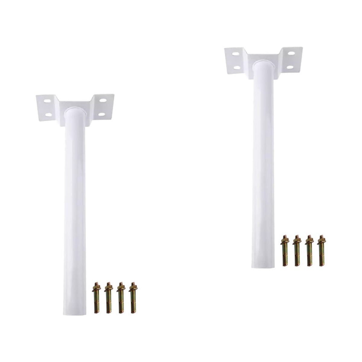 2 Set Outdoor Christmas Tree Patio Light Poles Street Light Pole White ...