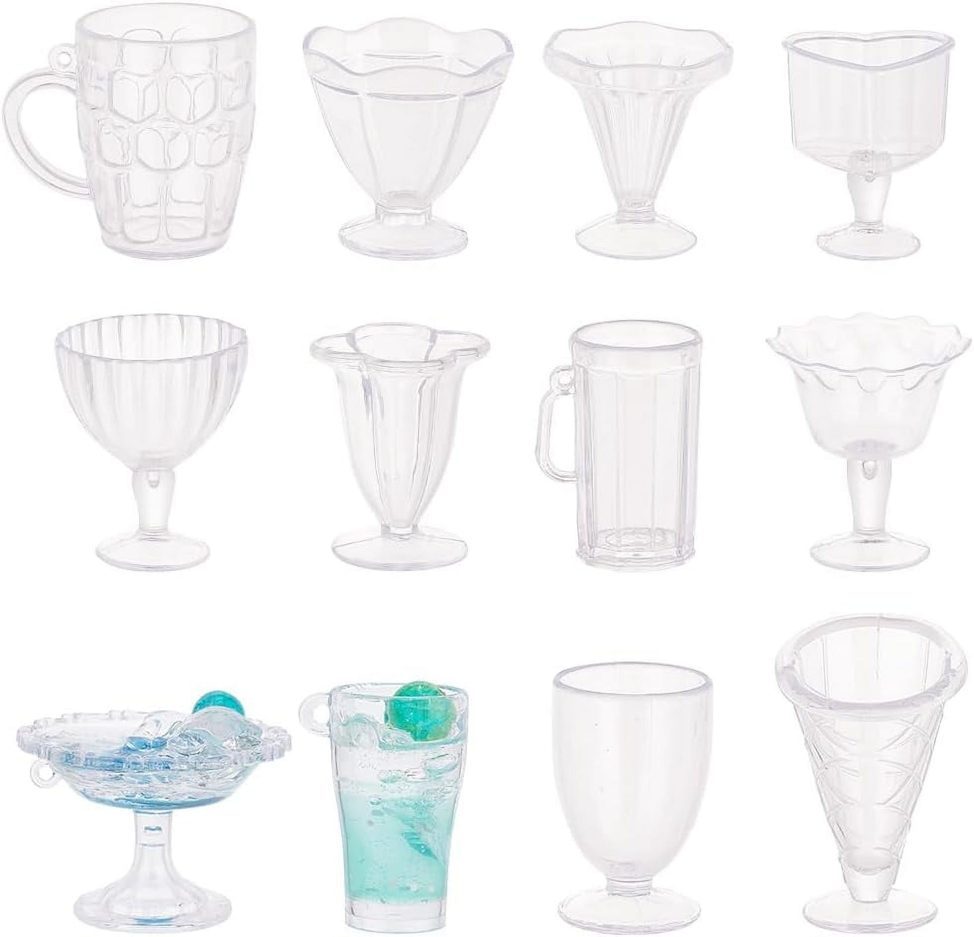 2 Set Plastic Mini Cups Set Clay Mold for DIY Ice Cream Cup Cream Clay ...