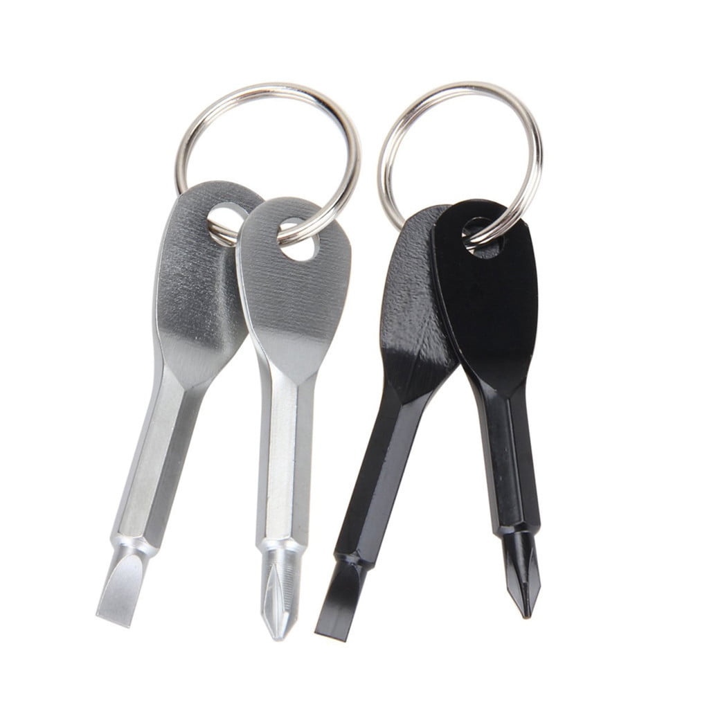 2 Set Portable Key Chain Screwdriver Mini Keychain Travel Screw Fixing ...