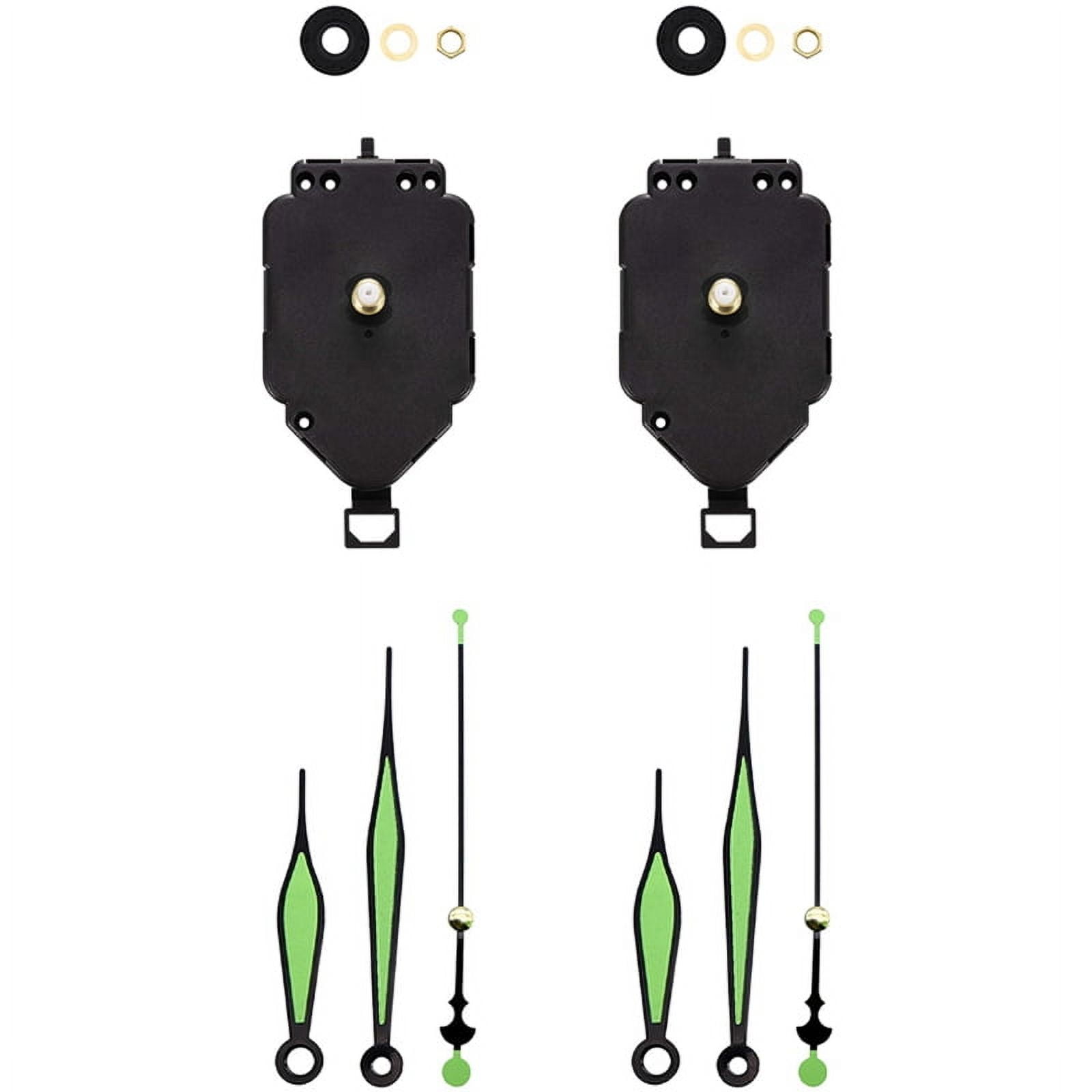 2 Set Quartz Clock Movement Kit Oscillating Movement + Luminous Pointer ...
